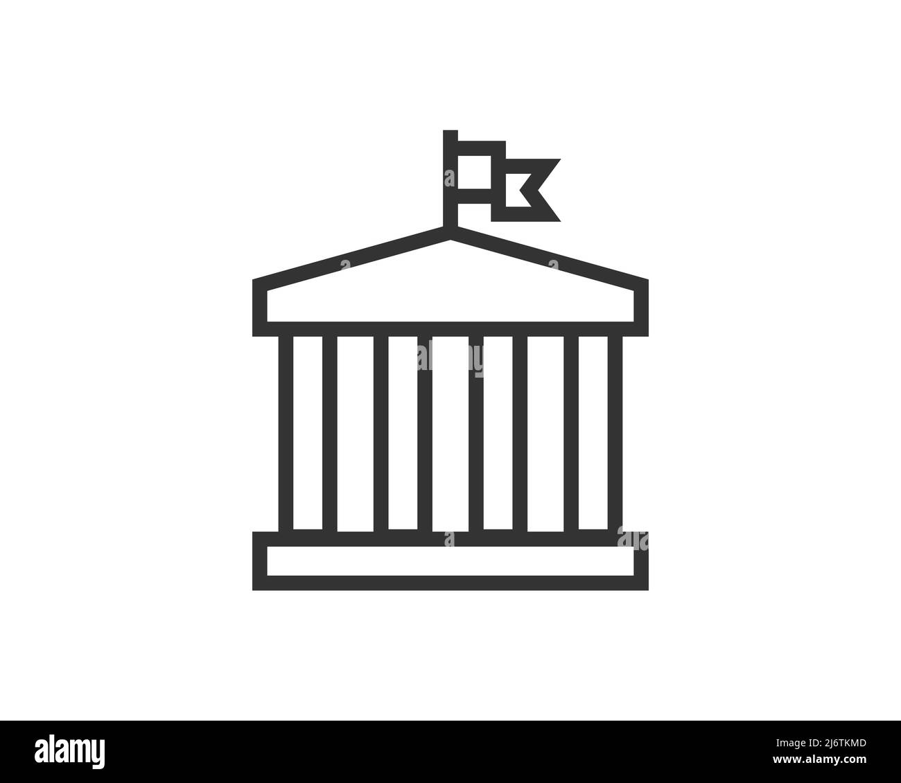 Government icon vector. Building construction symbol. Architecture ...