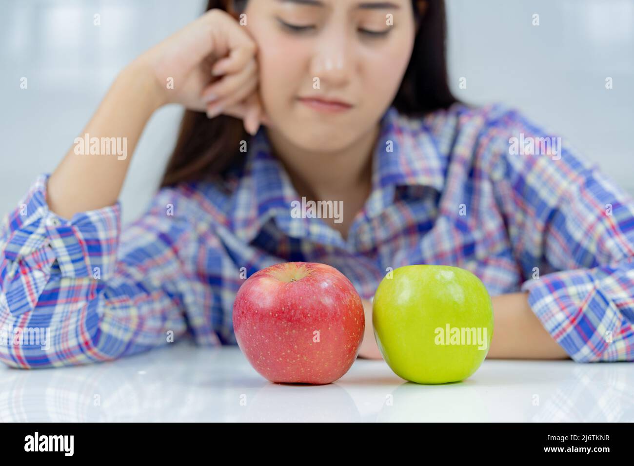 Unhappy fruit face apple hi-res stock photography and images - Alamy
