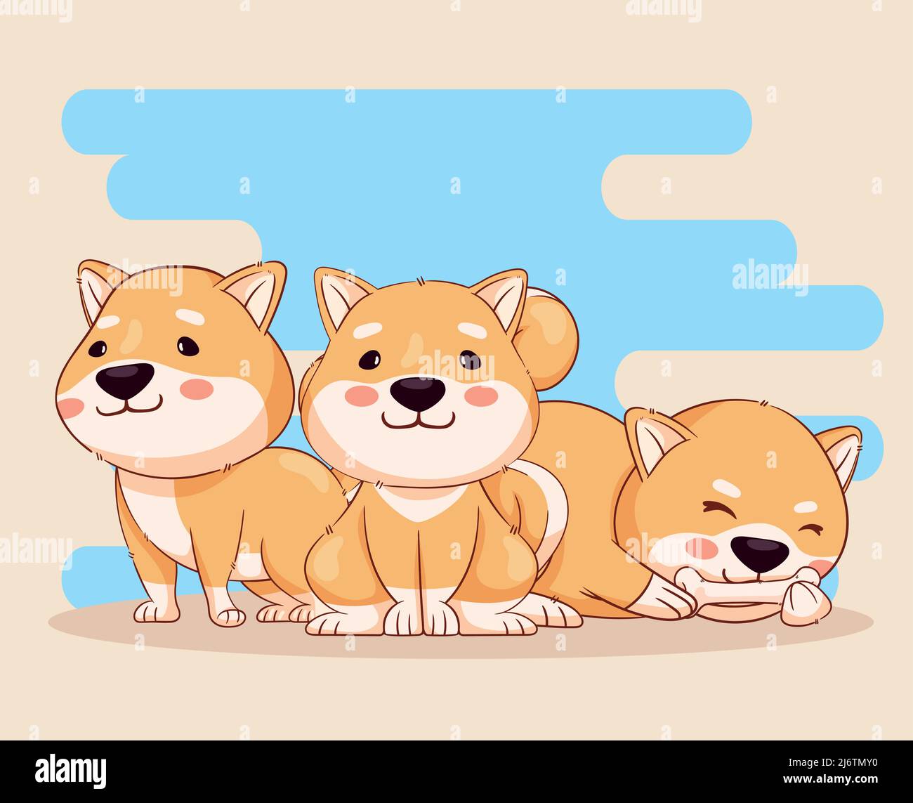 three shiba inu characters Stock Vector Image & Art - Alamy