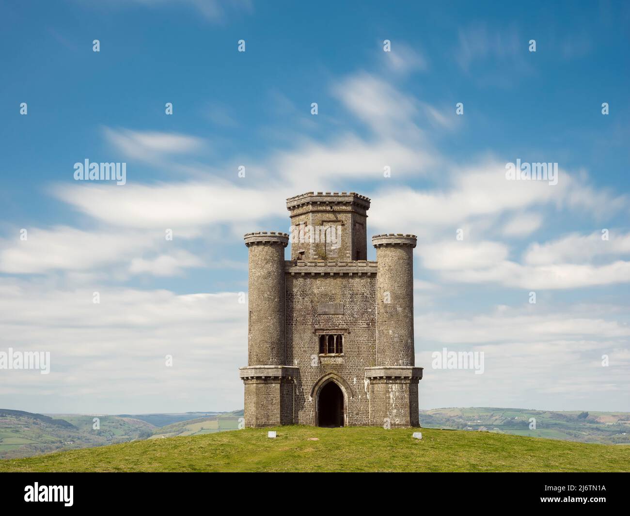 Paxton Tower. A folly in Carmarthenshire Stock Photo - Alamy