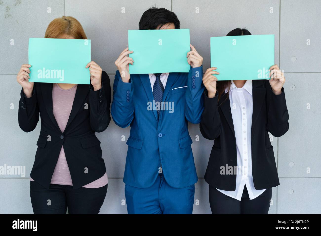asian man and woman hand showing paper Stock Photo - Alamy