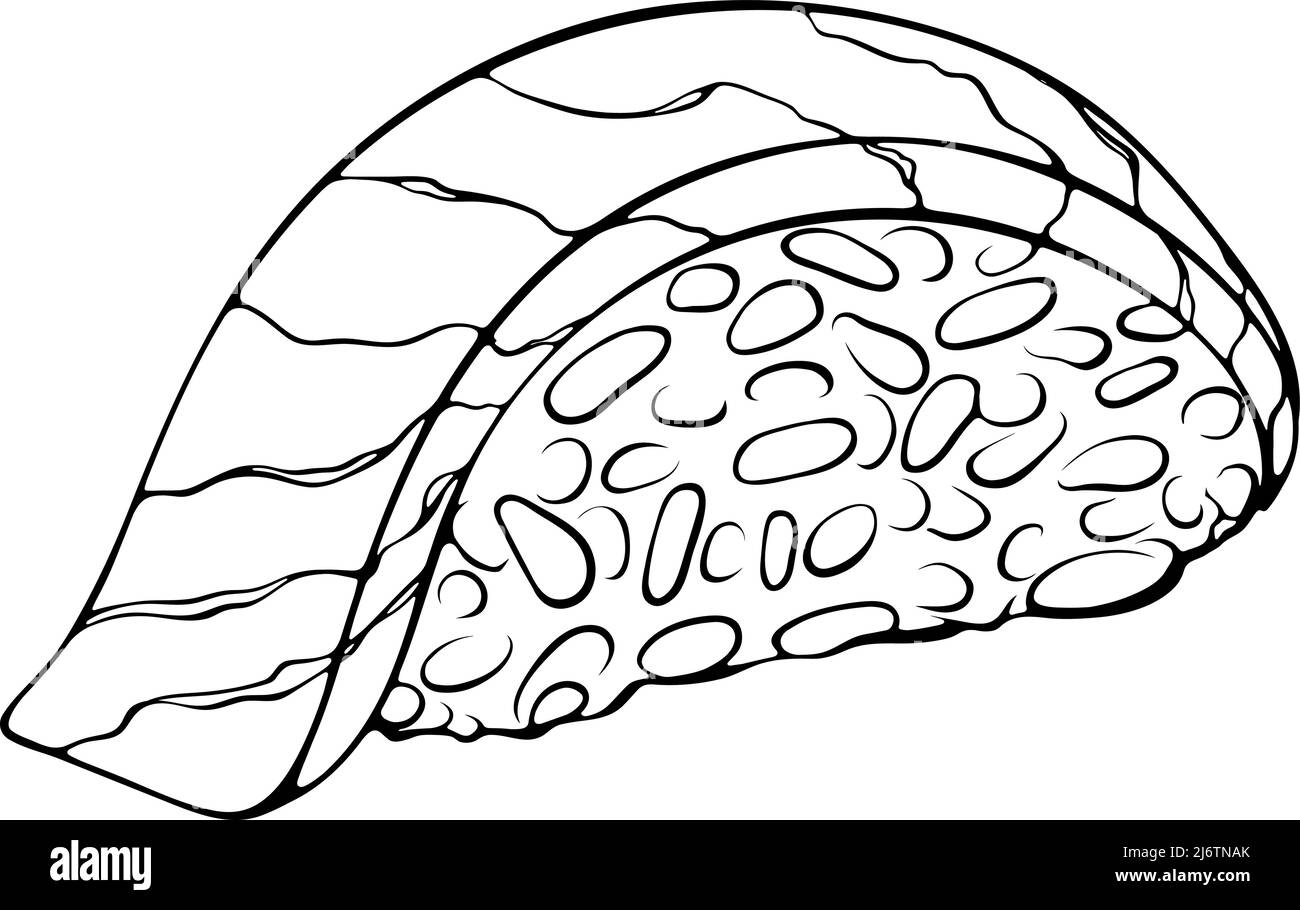 Line icon salmon fillet Black and White Stock Photos & Images - Alamy