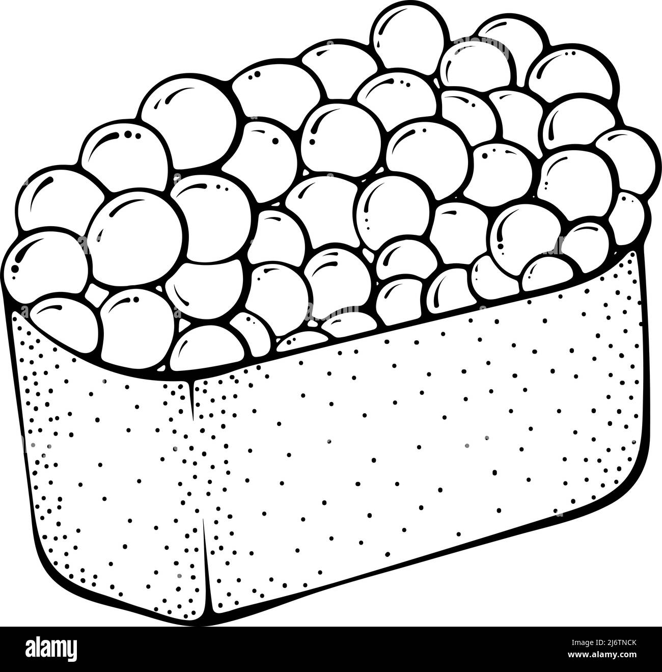 Doodle sushi restaurant menu Black and White Stock Photos & Images - Alamy