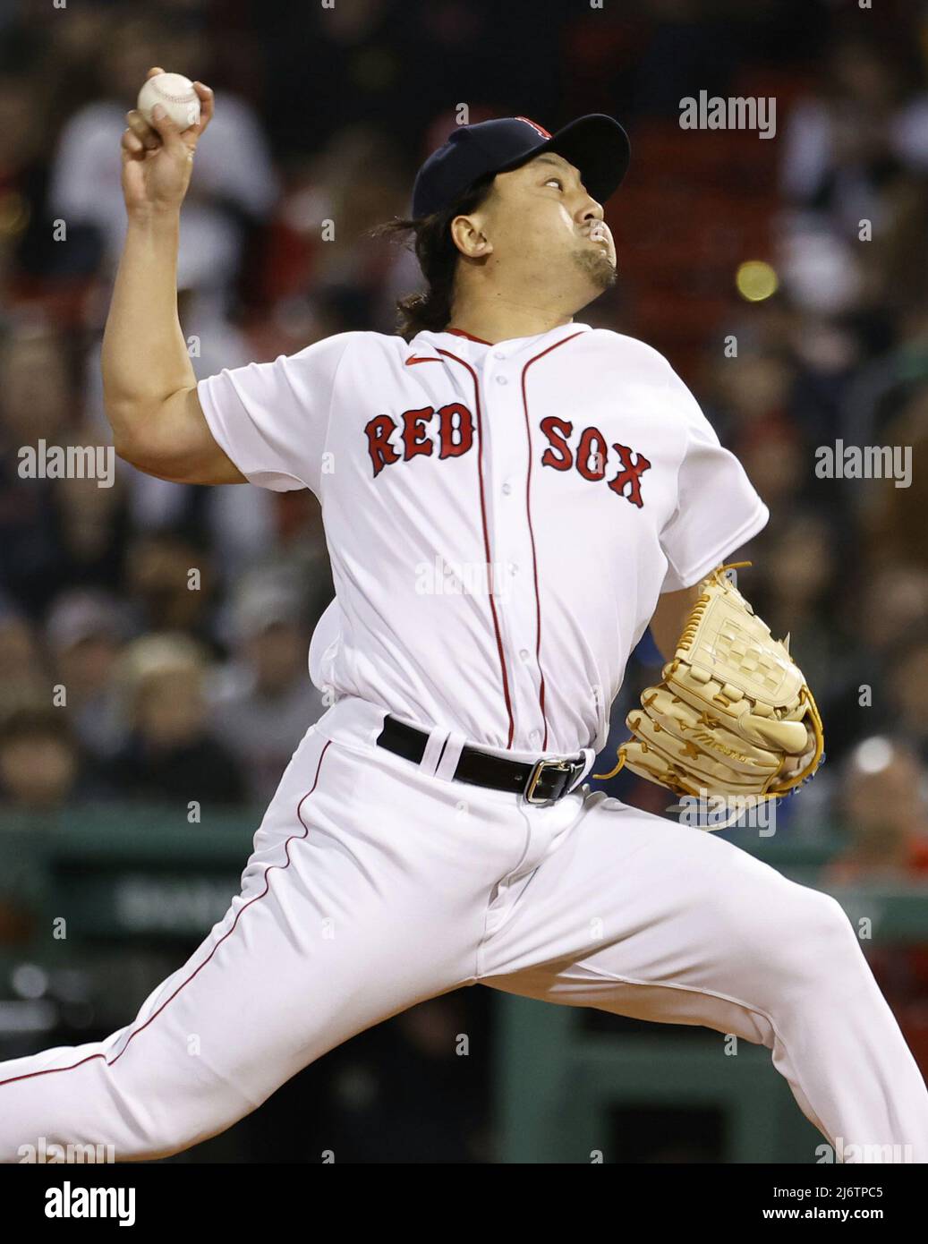 Boston Red Sox reliever Hirokazu Sawamura delivers a pitch in the ninth ... Boston Red Sox reliever Hirokazu Sawamura delivers a pitch in the ninth ...