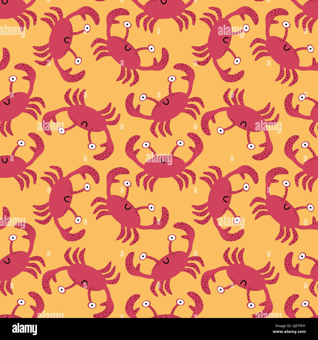 Summer sea seamless crabs pattern for fabrics and textiles and ...