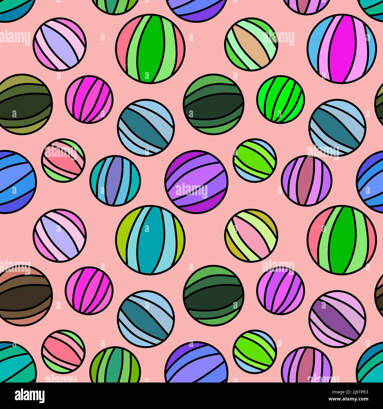 Kids seamless summer beach ball pattern for fabrics and packaging and ...