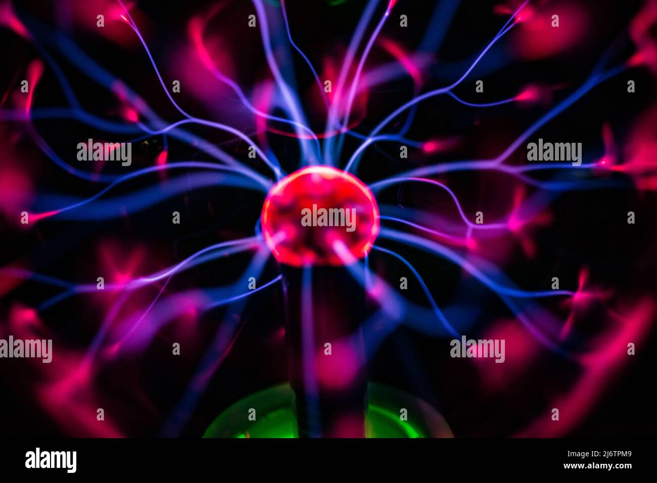 Abstract science background and object, electric lighting sphere ball ...