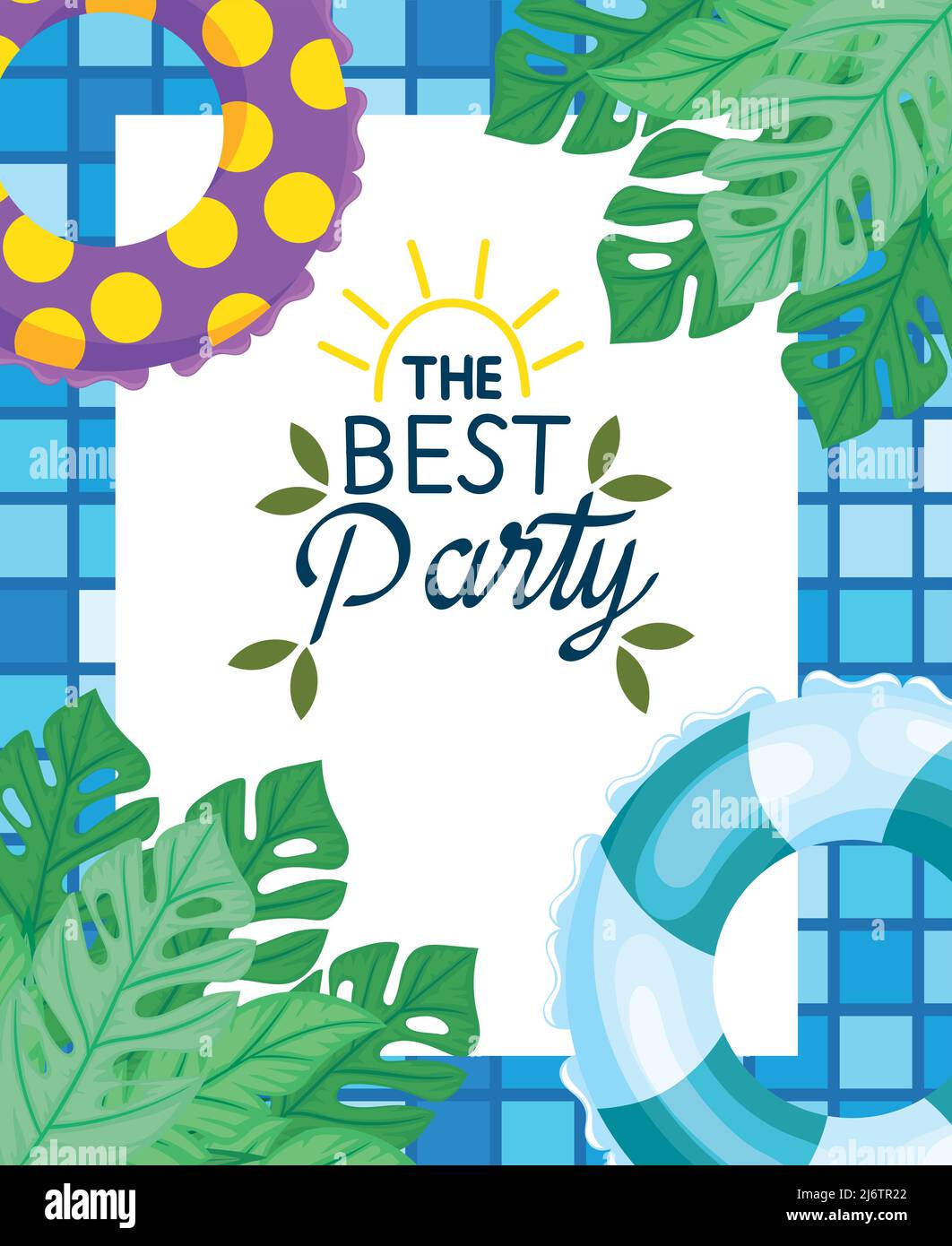 best party lettering in pool Stock Vector Image & Art - Alamy