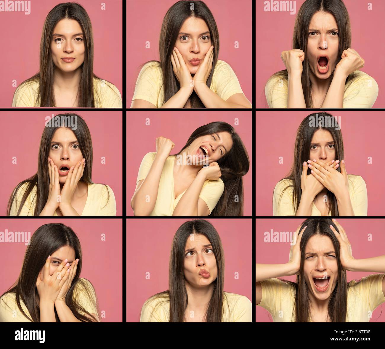 Emotions collage hi-res stock photography and images - Alamy
