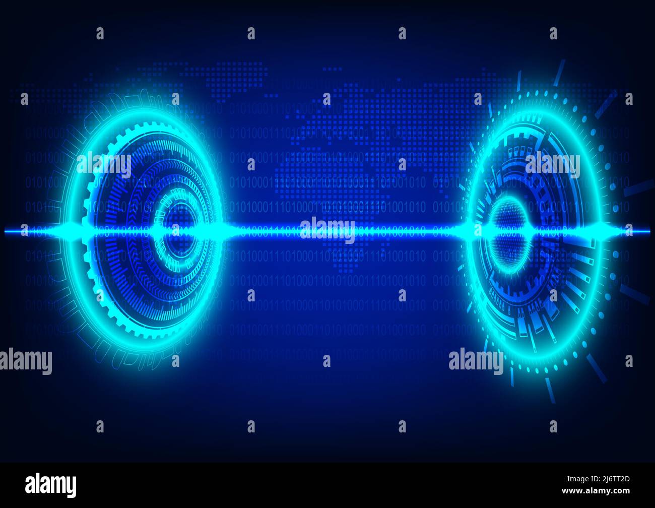 graphics design circle cog glow concept hitech technology network ...