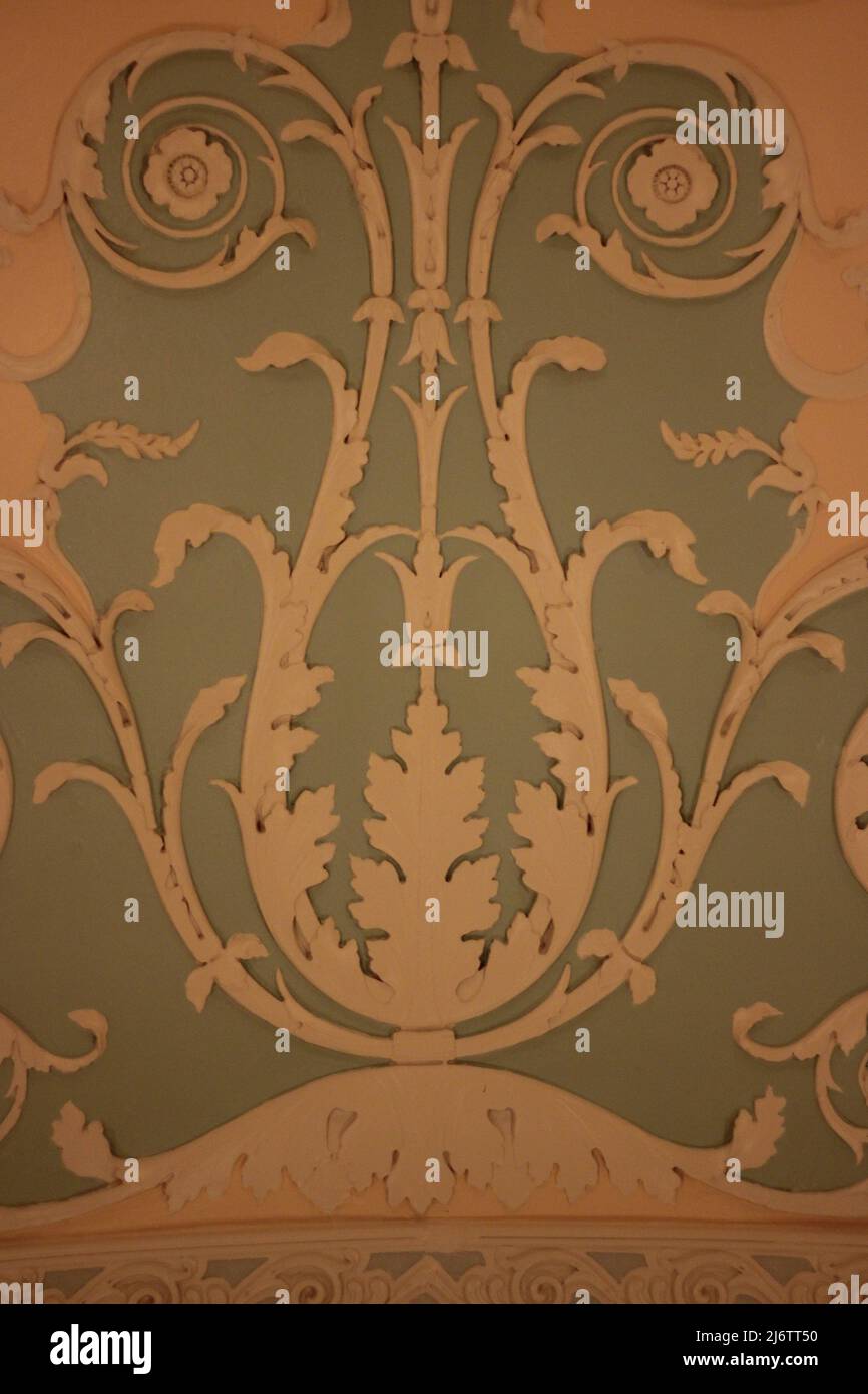 Elaborate wall design serving as a beautiful traditional colonial ...