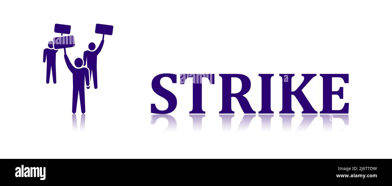 Illustration of a strike concept Stock Photo - Alamy