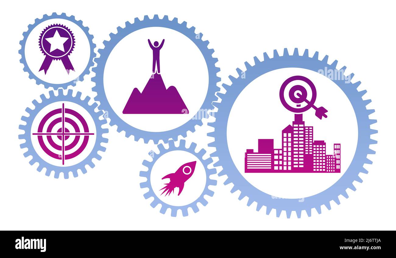 Illustration of a goals concept Stock Photo - Alamy