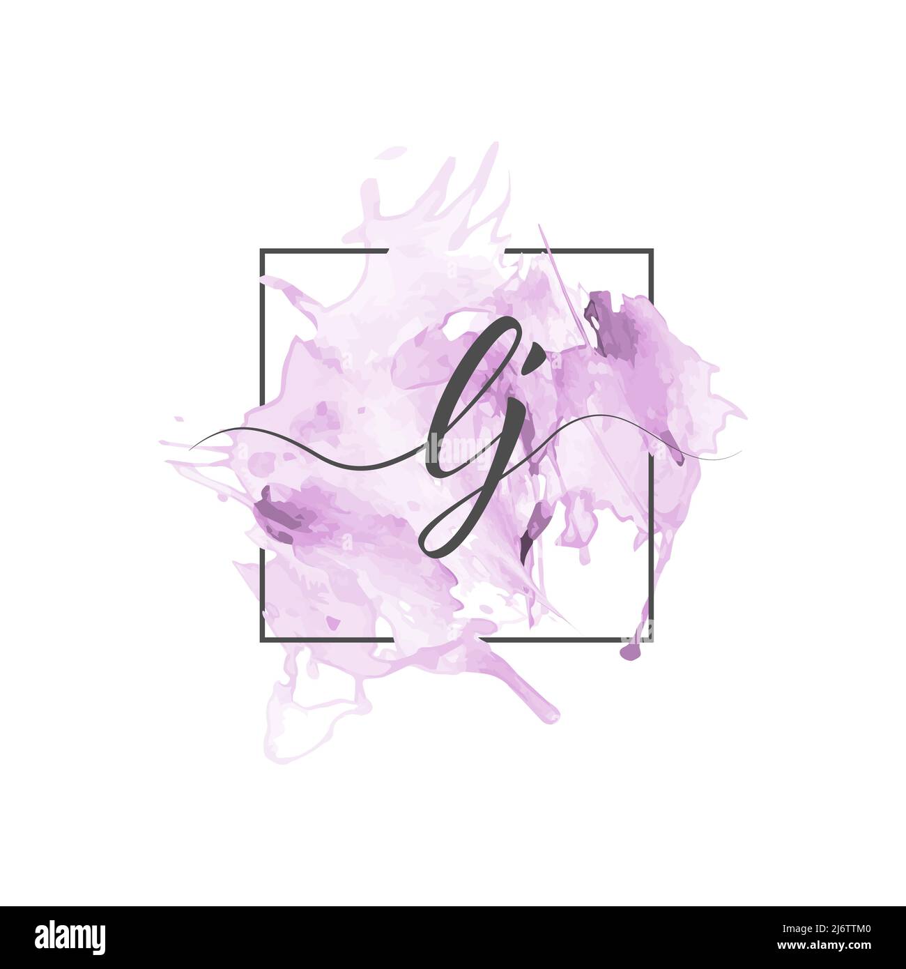 Calligraphic lowercase letters L and J are written in a solid line on a ...