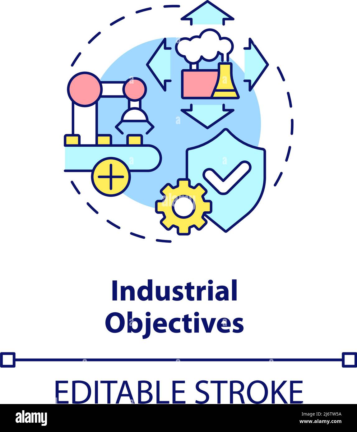 Industrial objectives concept icon Stock Vector Image & Art - Alamy