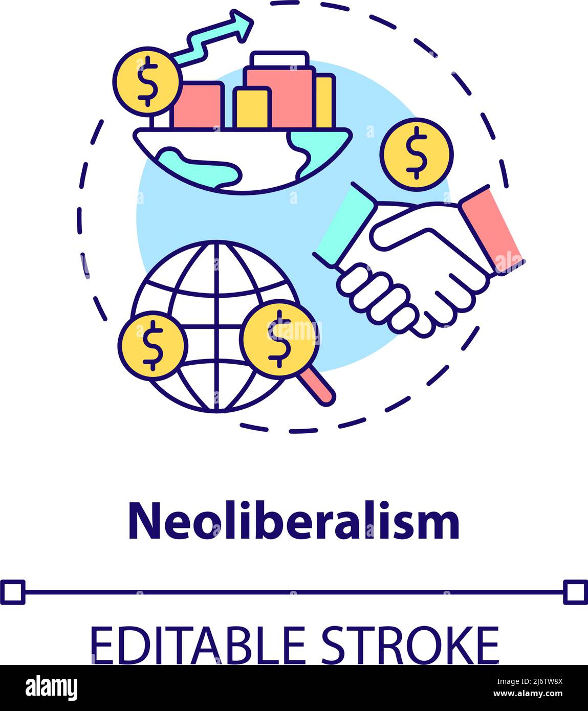 Neoliberalism concept icon Stock Vector Image & Art - Alamy