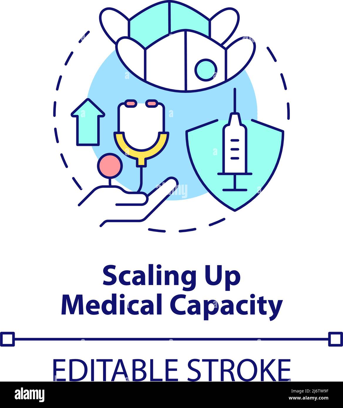 Scaling up medical capacity concept icon Stock Vector Image & Art - Alamy