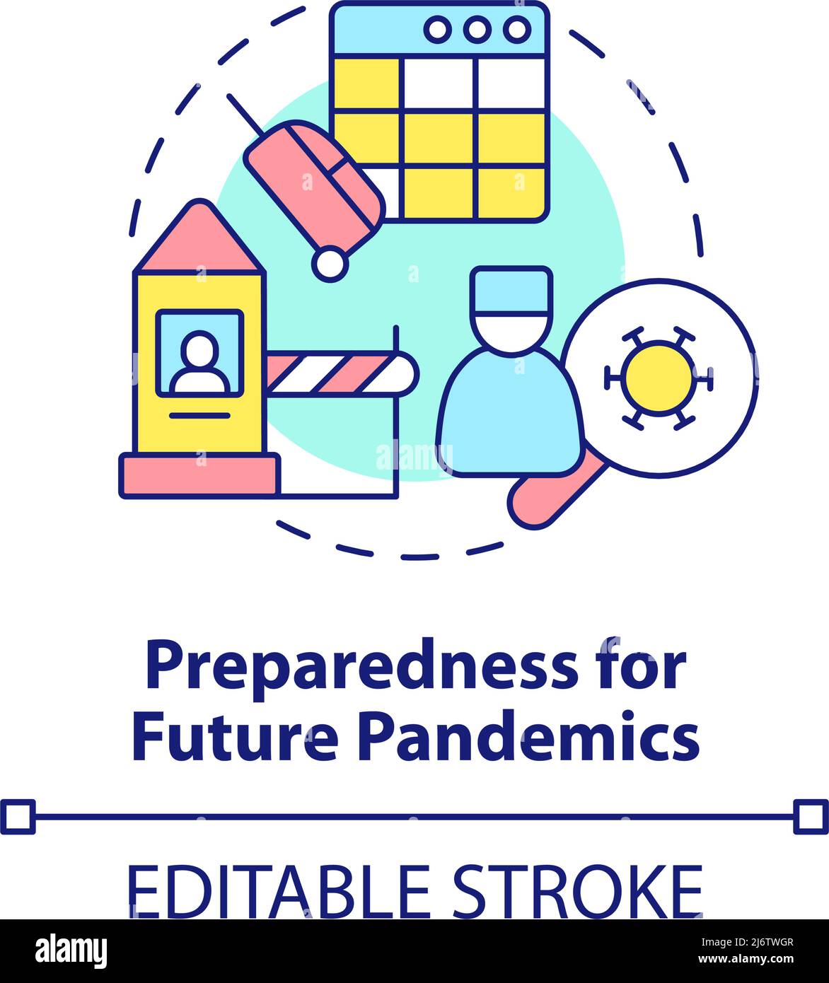 Preparedness for future pandemics concept icon Stock Vector Image & Art ...