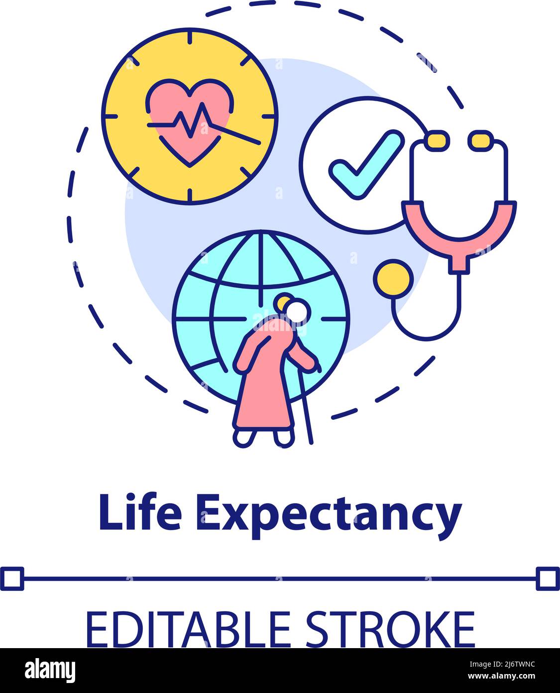 Life expectancy concept icon Stock Vector Image & Art - Alamy