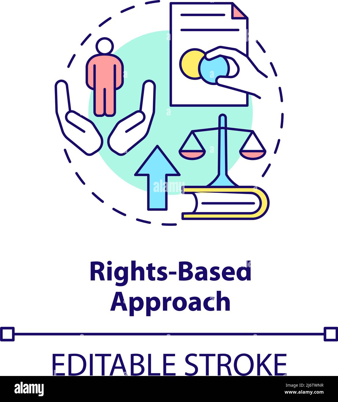 Rights based approach concept icon Stock Vector Image & Art - Alamy