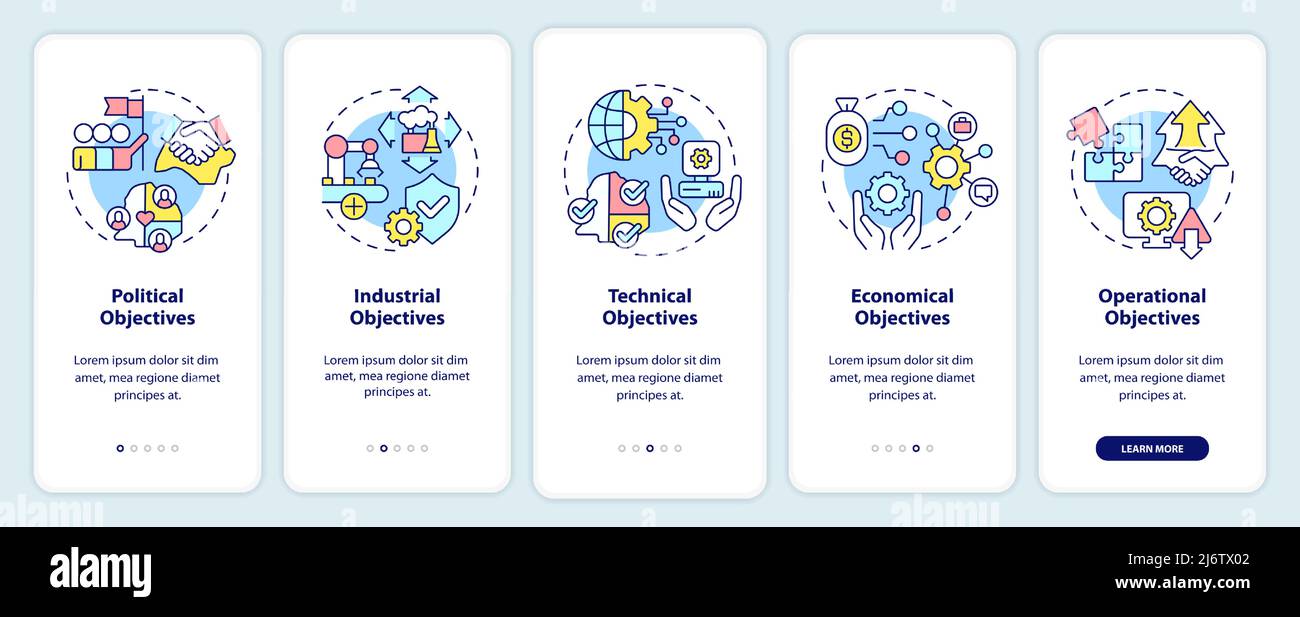 International cooperation objectives onboarding mobile app screen Stock Vector Image & Art - Alamy
