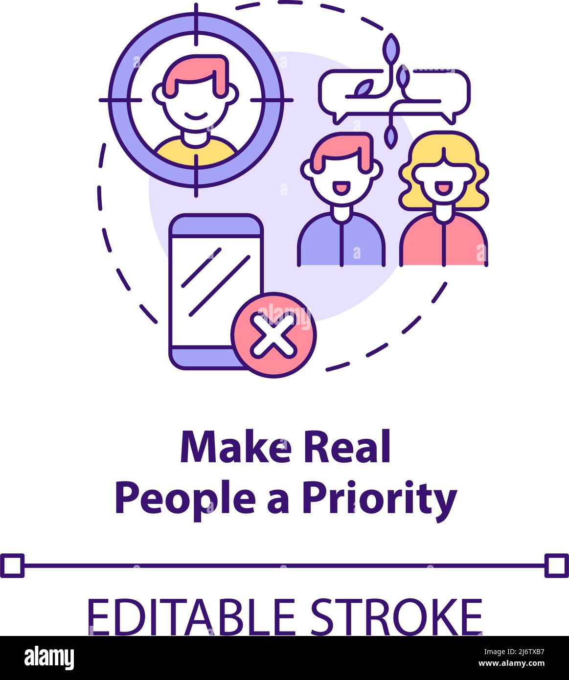 Make real people priority concept icon Stock Vector Image & Art - Alamy