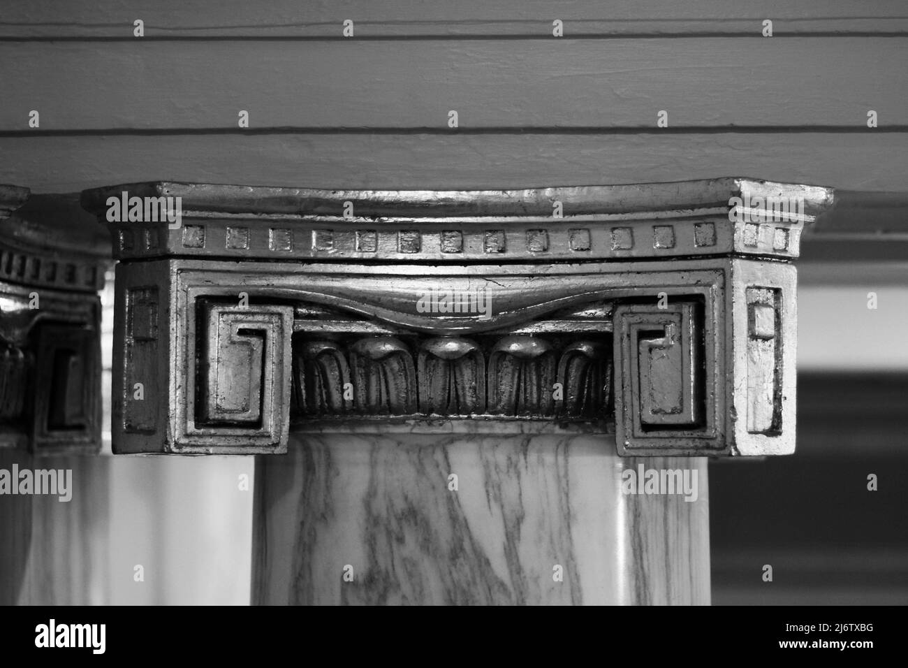 Traditional colonial column detail reminiscent of Greek architectural ...
