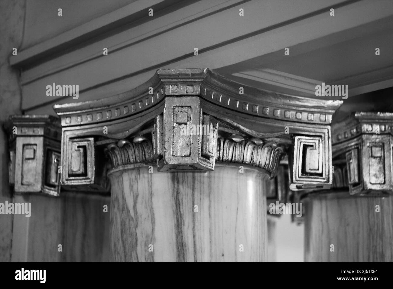 Traditional colonial column detail reminiscent of Greek architectural ...