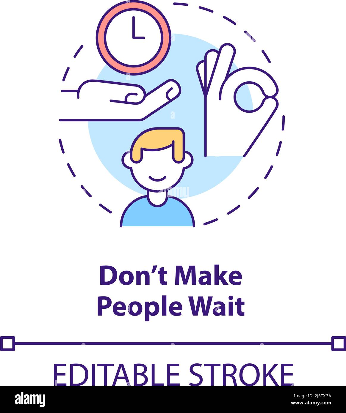 Do not make people wait concept icon Stock Vector Image & Art - Alamy