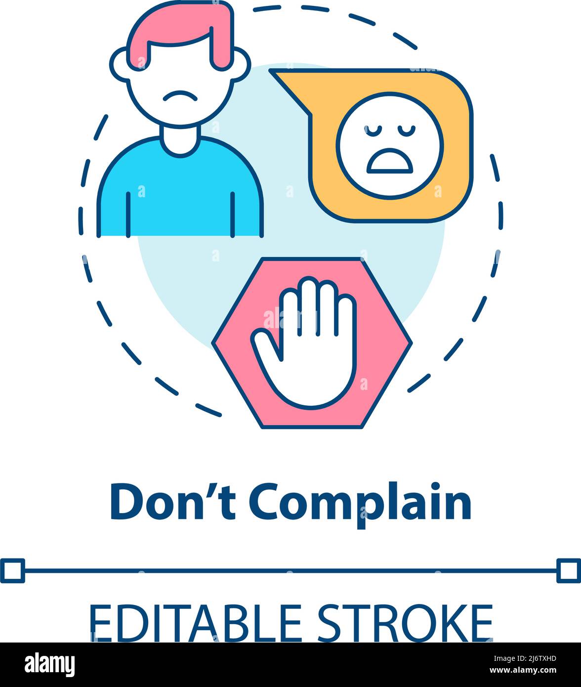 Do not complain concept icon Stock Vector Image & Art - Alamy