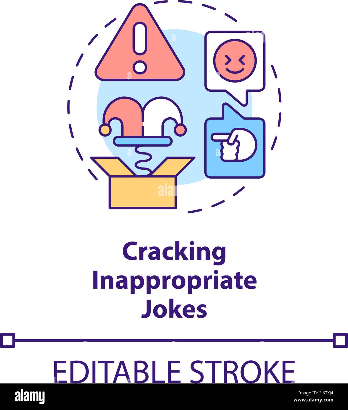 Cracking inappropriate jokes concept icon Stock Vector Image & Art - Alamy
