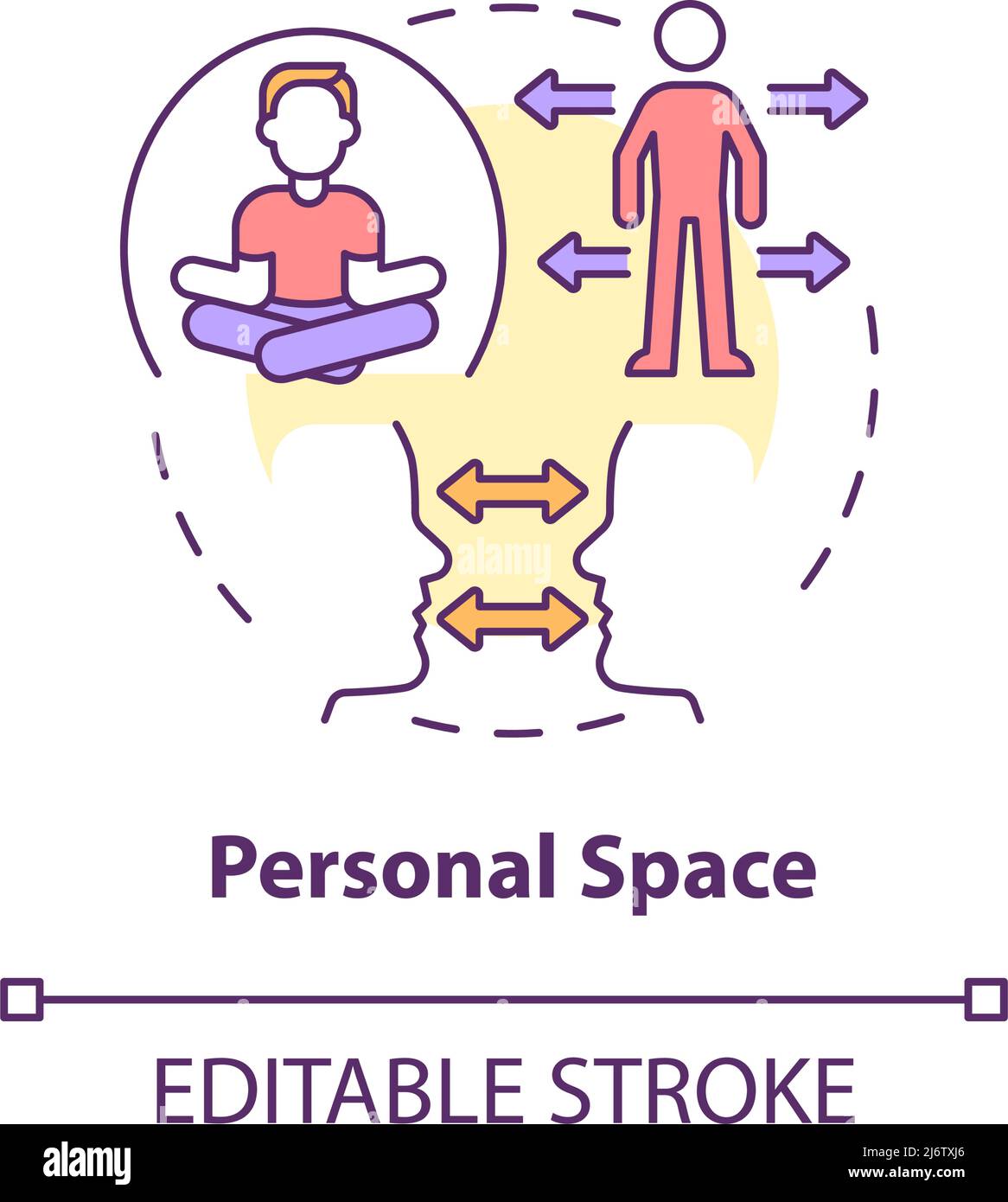 Personal space concept icon Stock Vector Image & Art - Alamy