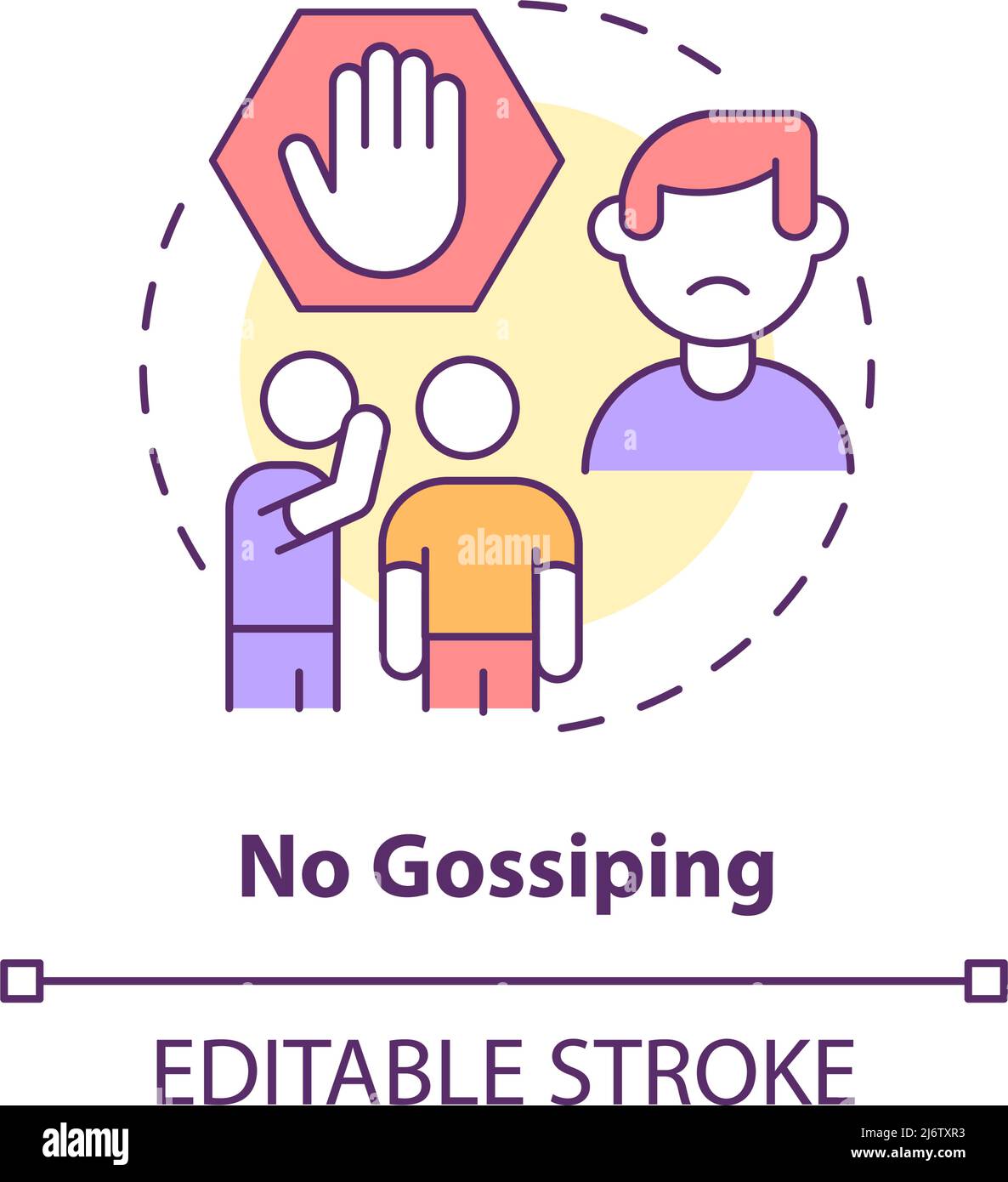 No gossiping concept icon Stock Vector Image & Art - Alamy