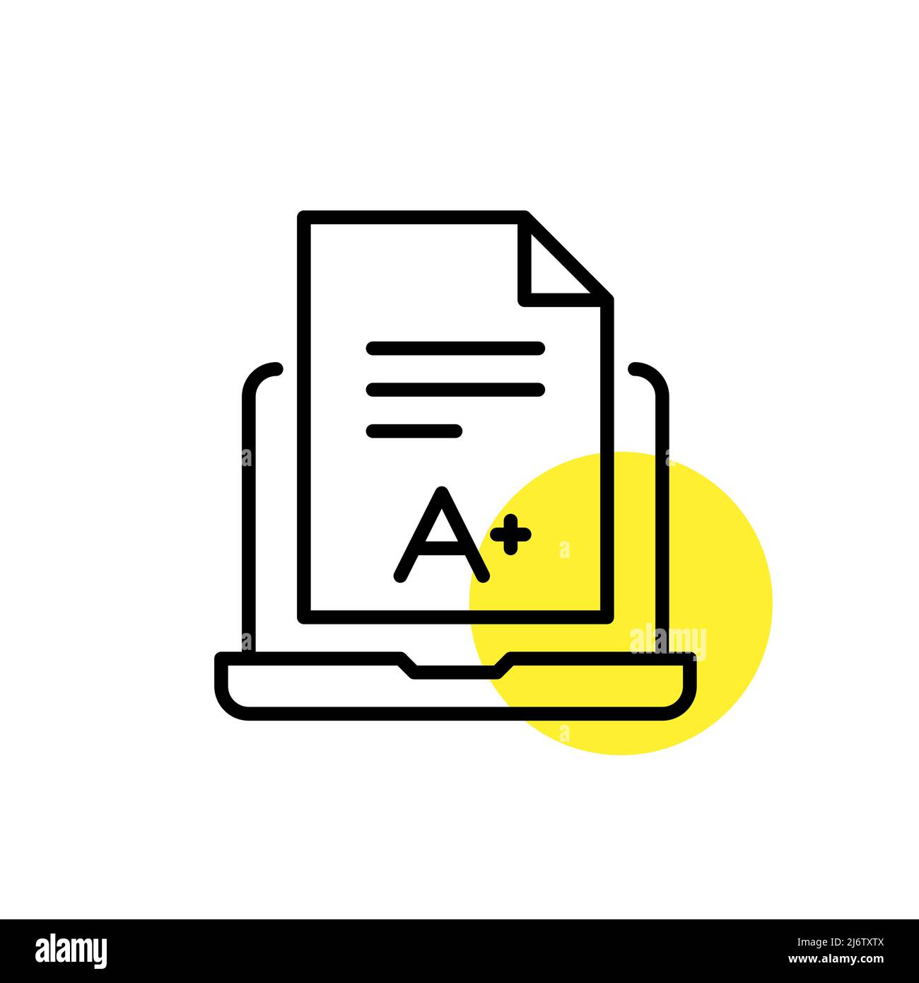 A graded assignment on a laptop. Pixel perfect, editable stroke line ...