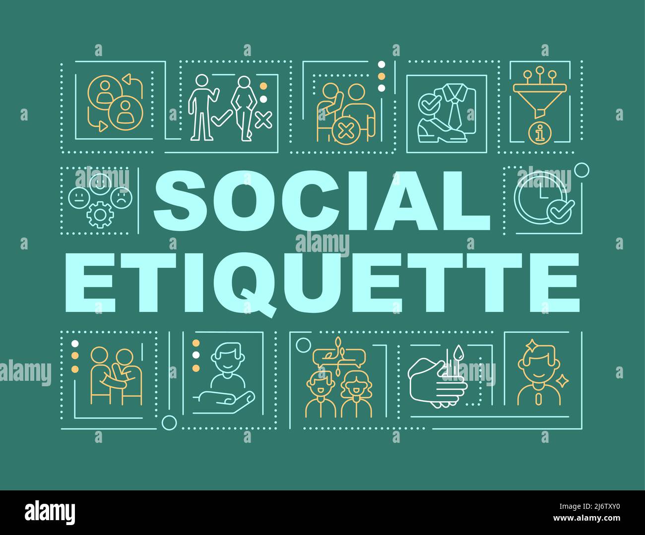 Social etiquette word concepts dark green banner Stock Vector Image ... Social etiquette word concepts dark green banner Stock Vector Image ...