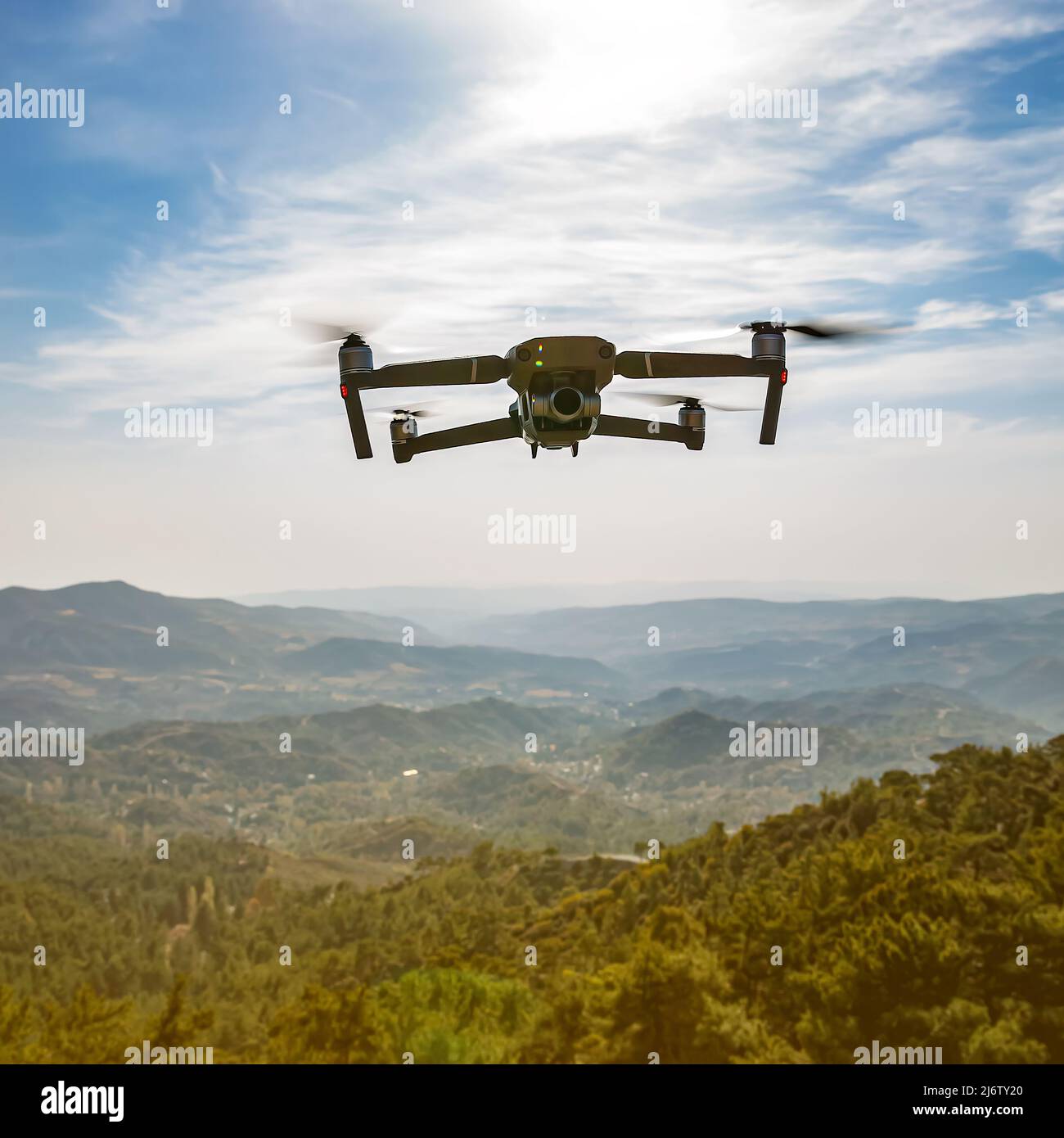 A drone flying over nature and making beautiful pictures and videos ...