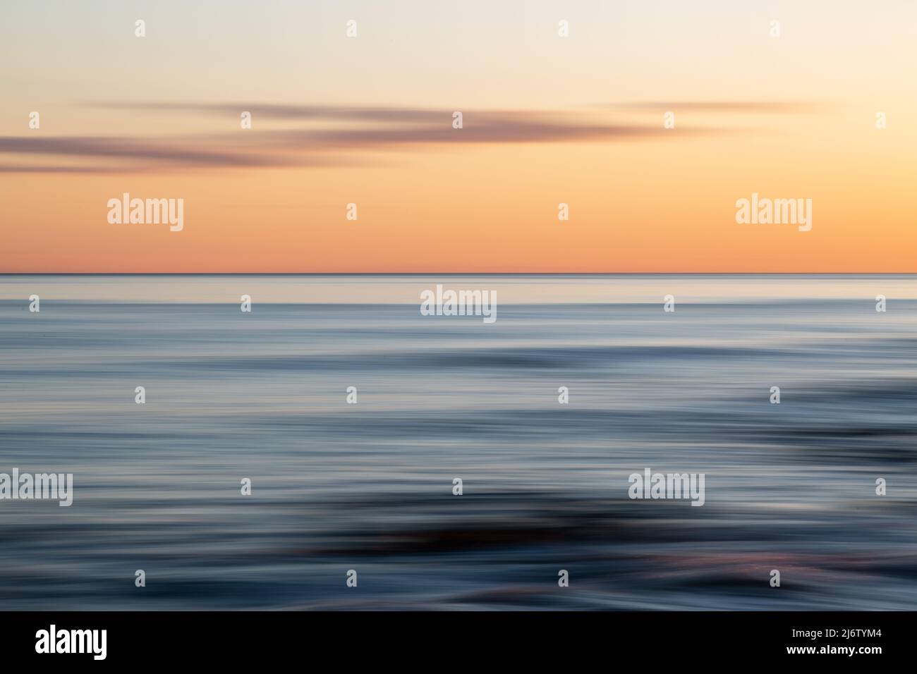 An abstract coastal landscape with intentional camera movement Stock ...