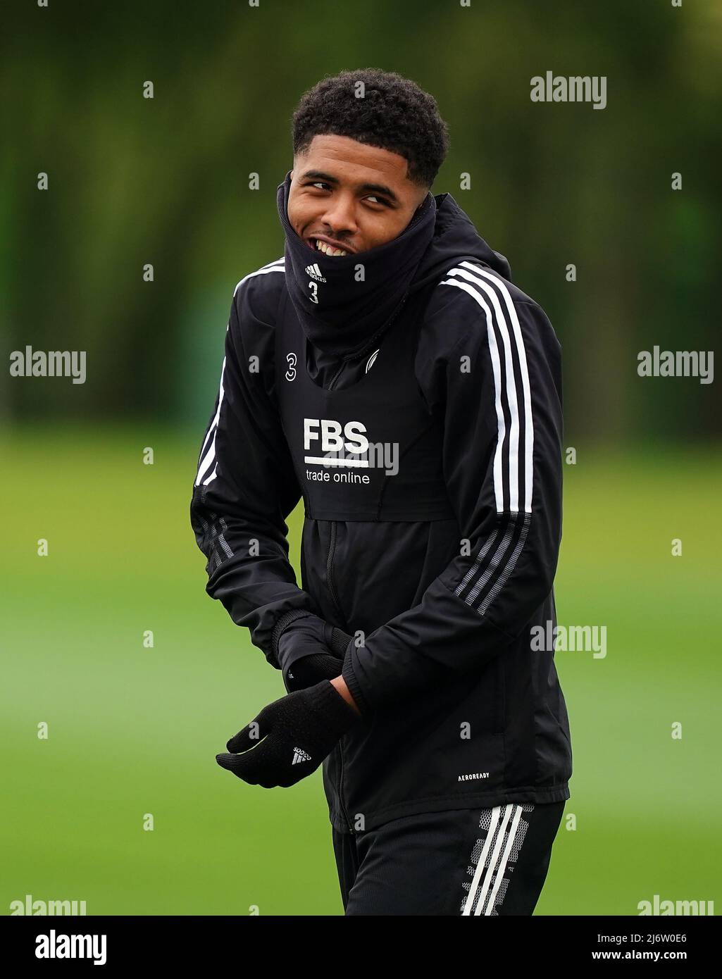 Leicester City's Wesley Fofana during a training session at the LCFC ...
