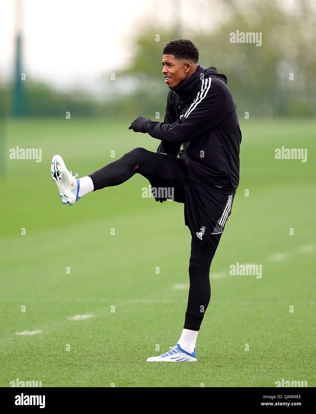 Leicester City's Wesley Fofana during a training session at the LCFC ...