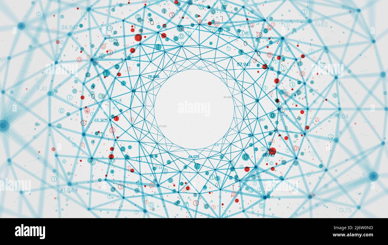 Abstract Vector Polygonal Background With Connected Lines And Dots