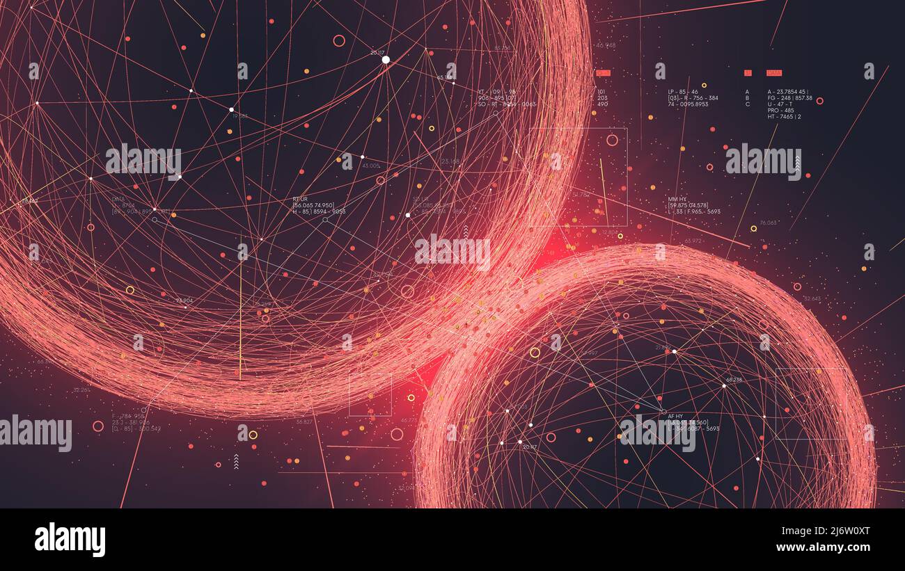 Futuristic connected dots and lines polygons plexus, information flow ...
