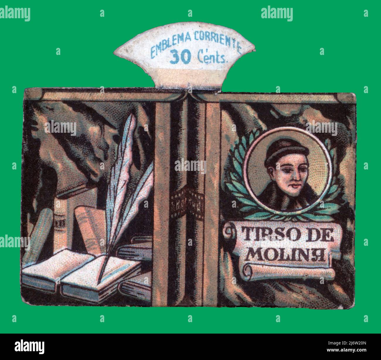 Emblema de Auxilio Social de treinta céntimos. Tirso de Molina. Años ...
