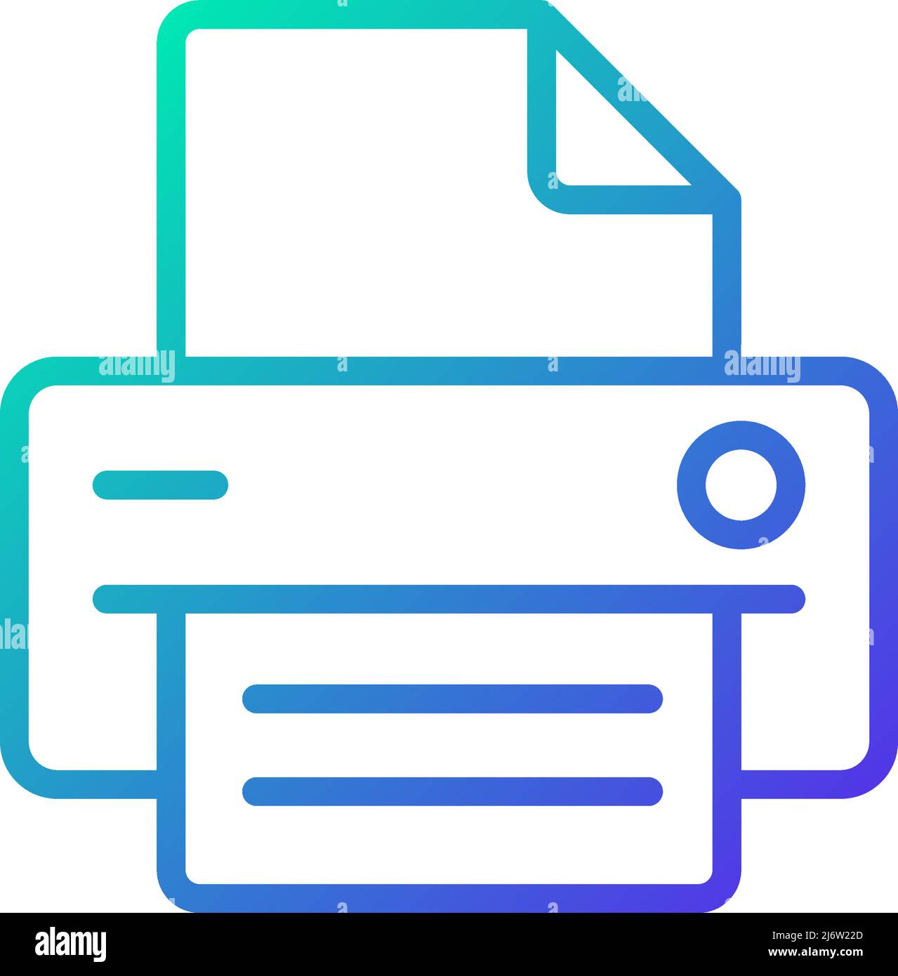Printer gradient linear vector icon Stock Vector Image & Art - Alamy