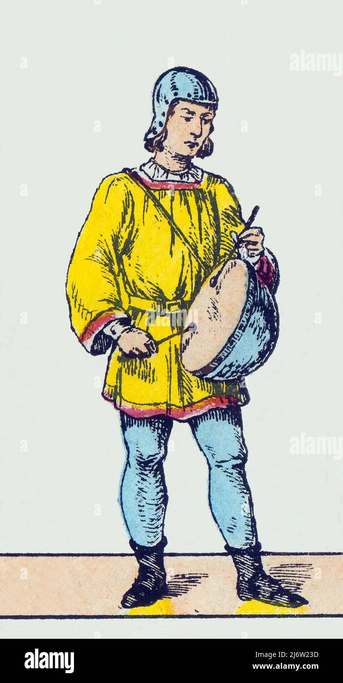 Lámina recortable. Edad Media. Atambor. Editado por Litografía de ...
