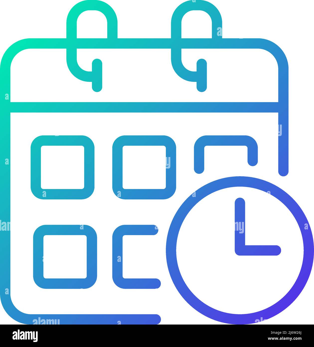 Schedule gradient linear vector icon Stock Vector Image & Art - Alamy