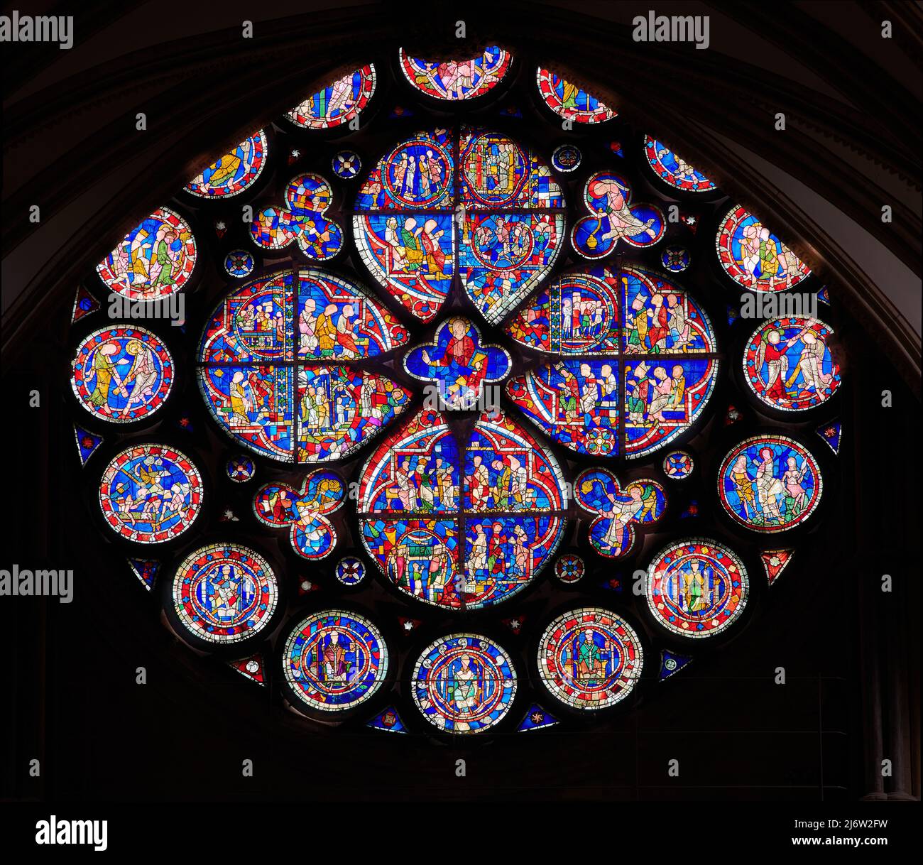 Medieval Stained Glass Rose Windows