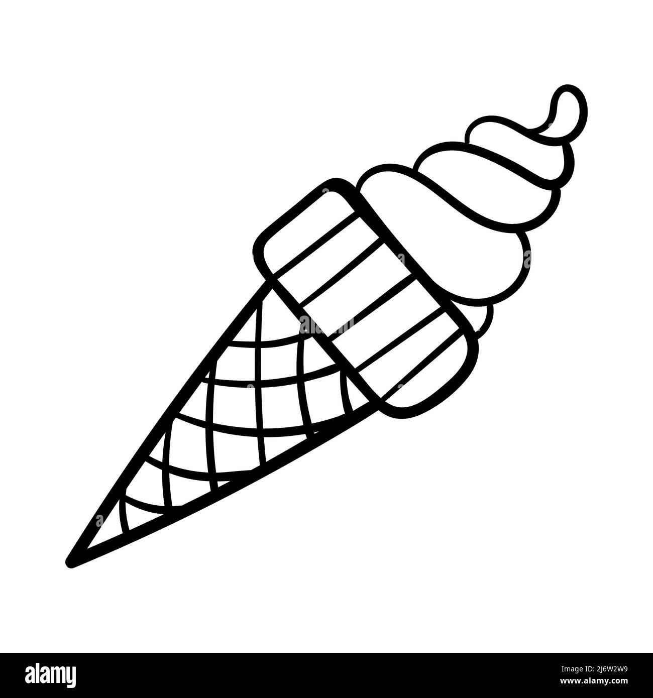 Dairy dessert vector vectors Black and White Stock Photos & Images - Alamy