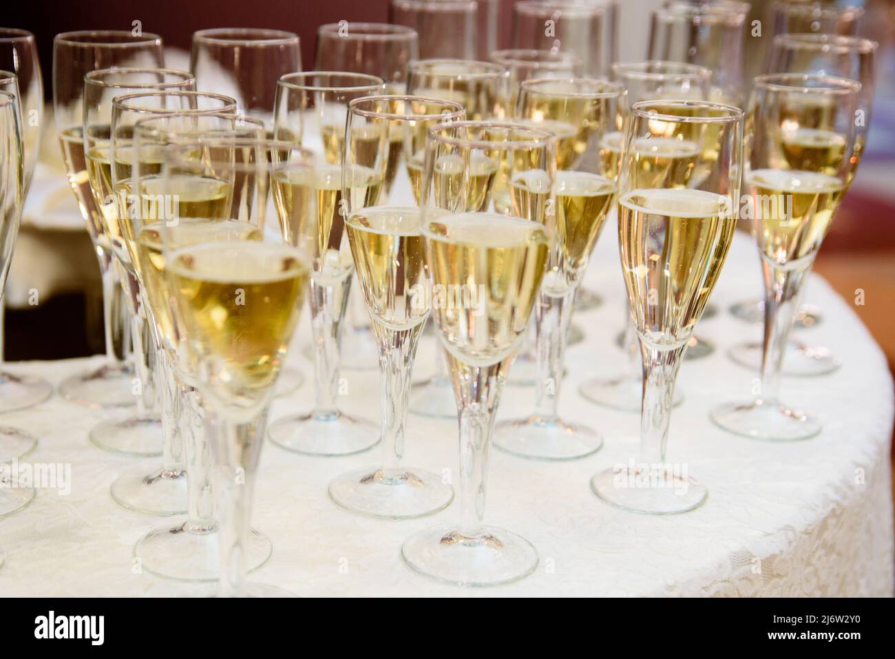 Group empty champagne glasses hi-res stock photography and images - Alamy