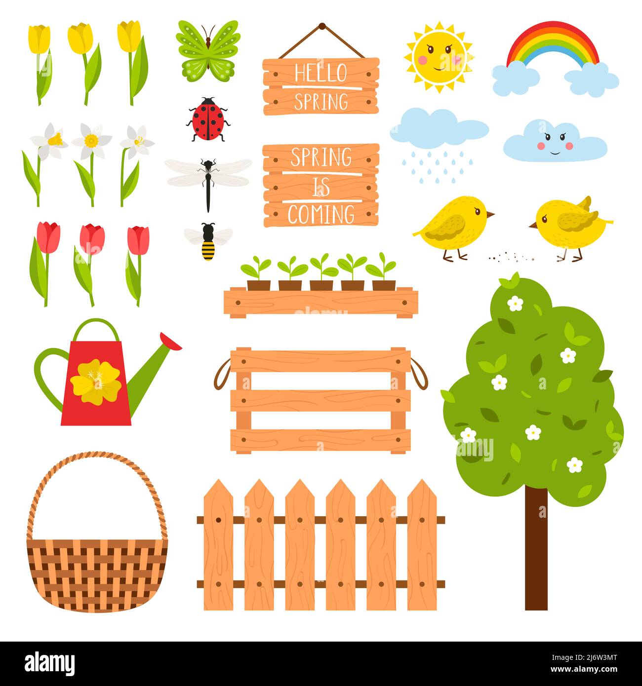 Tree farm seedlings Stock Vector Images - Alamy