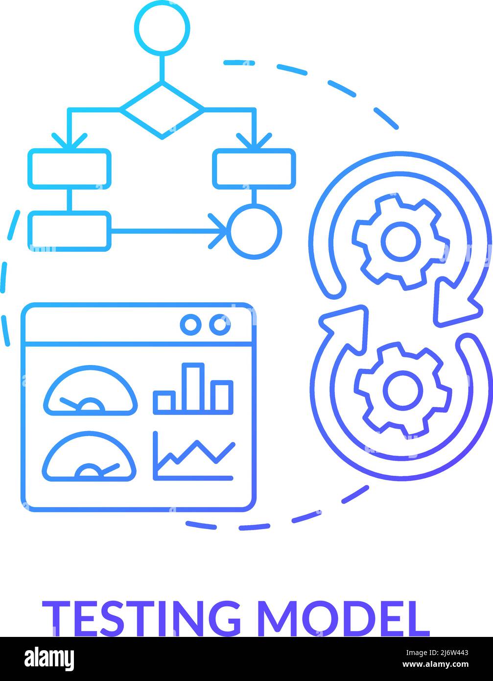 Testing model blue gradient concept icon Stock Vector Image & Art - Alamy